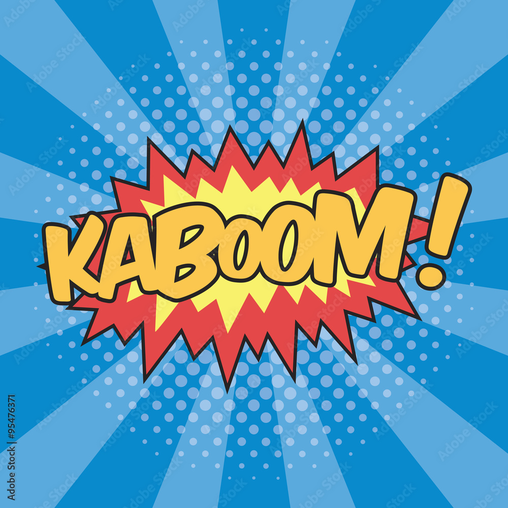 KABOOM! Wording Sound Effect for Comic Speech Bubble Stock Vector ...