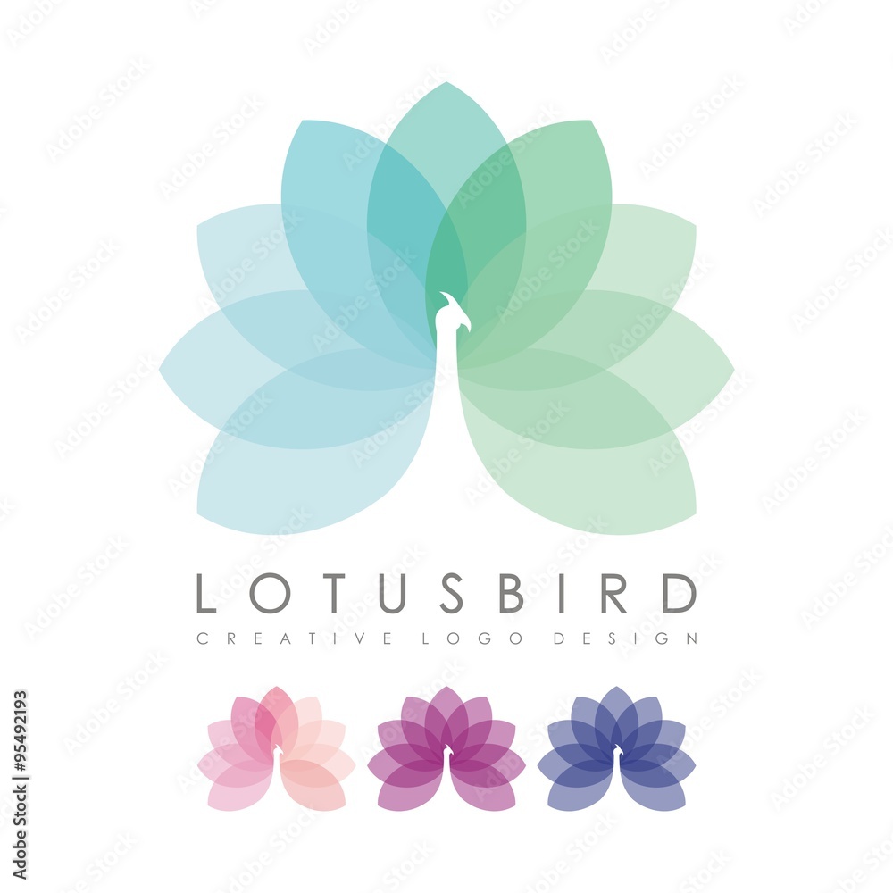Lotus Bird Creative Logo Design. Modern Lotus Bird Logo Design on a ...