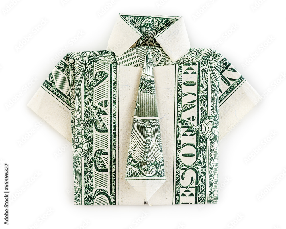 Money Origami Instructions Shirt