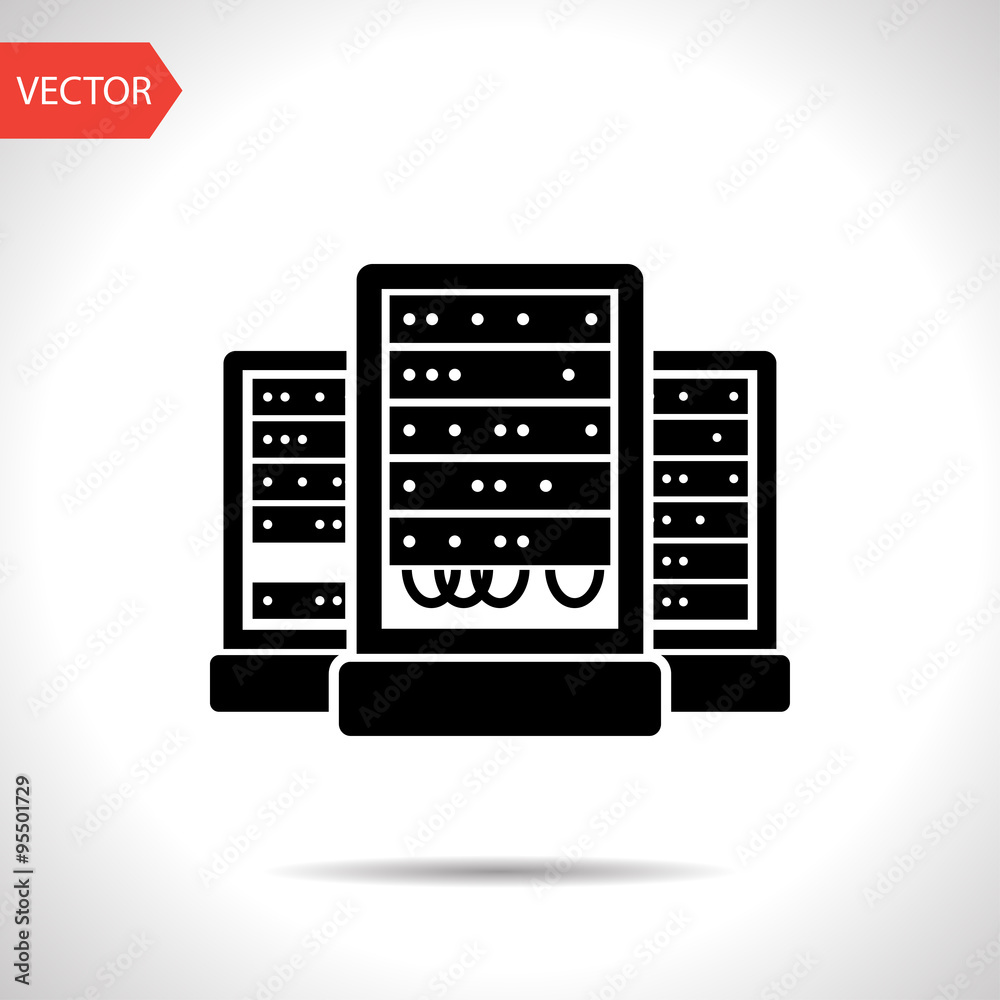 server cabinets vector icon Stock Vector | Adobe Stock