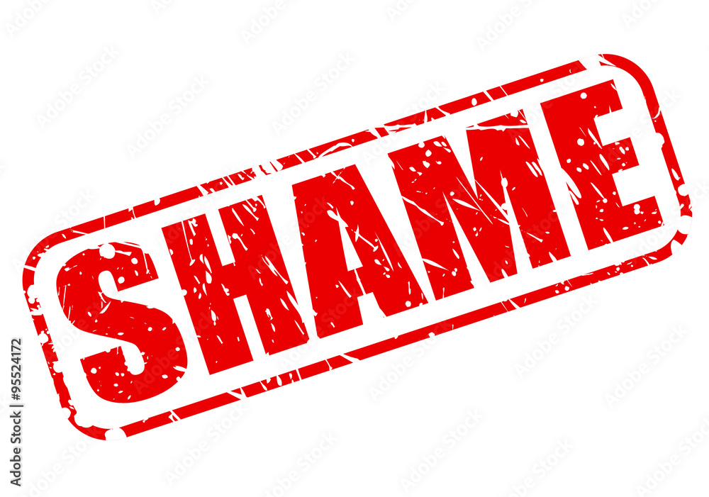 SHAME red stamp text Stock Vector | Adobe Stock