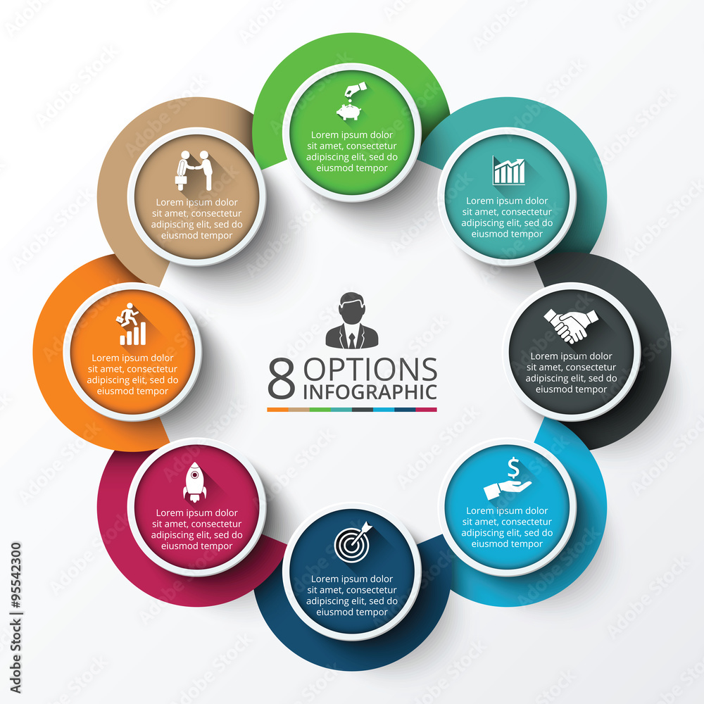 Vector circle infographic. vector de Stock | Adobe Stock