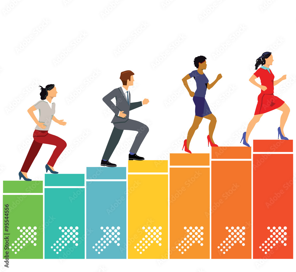 Karriere Aufstieg Stock-Vektorgrafik | Adobe Stock