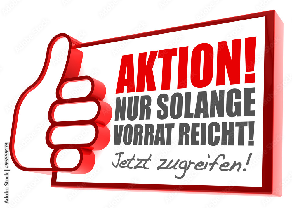 Aktion! Button, Icon Stock-Illustration | Adobe Stock