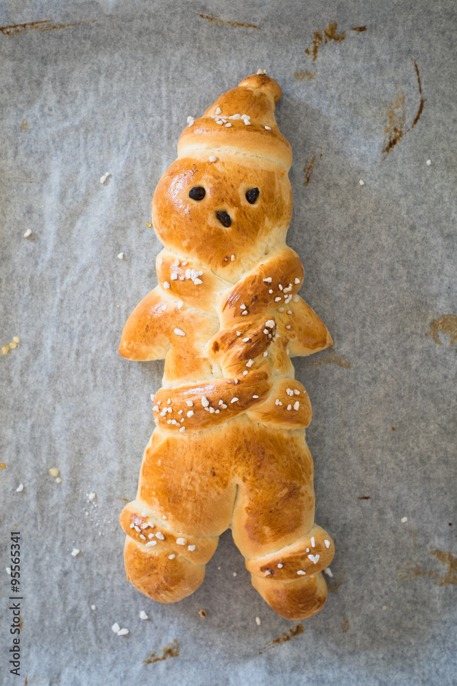 Traditional man-shaped bread baked for St Nicholas day in german ...