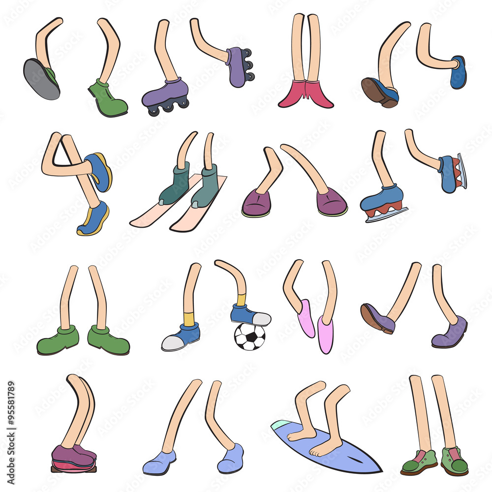 Cartoon legs set Stock Vector | Adobe Stock