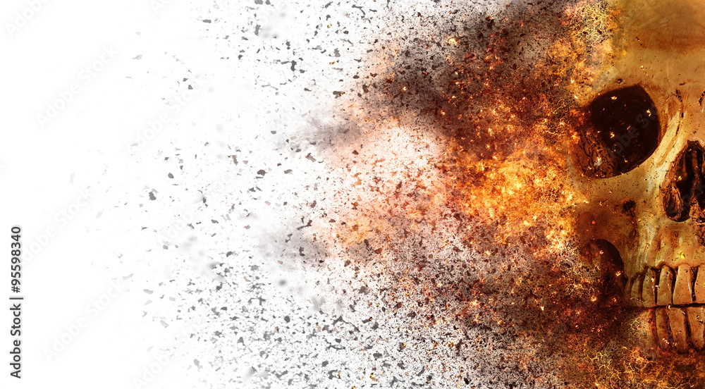 skull flames Fire effect Stock Photo | Adobe Stock