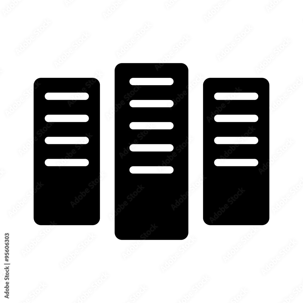 Computer Server Icon Flat