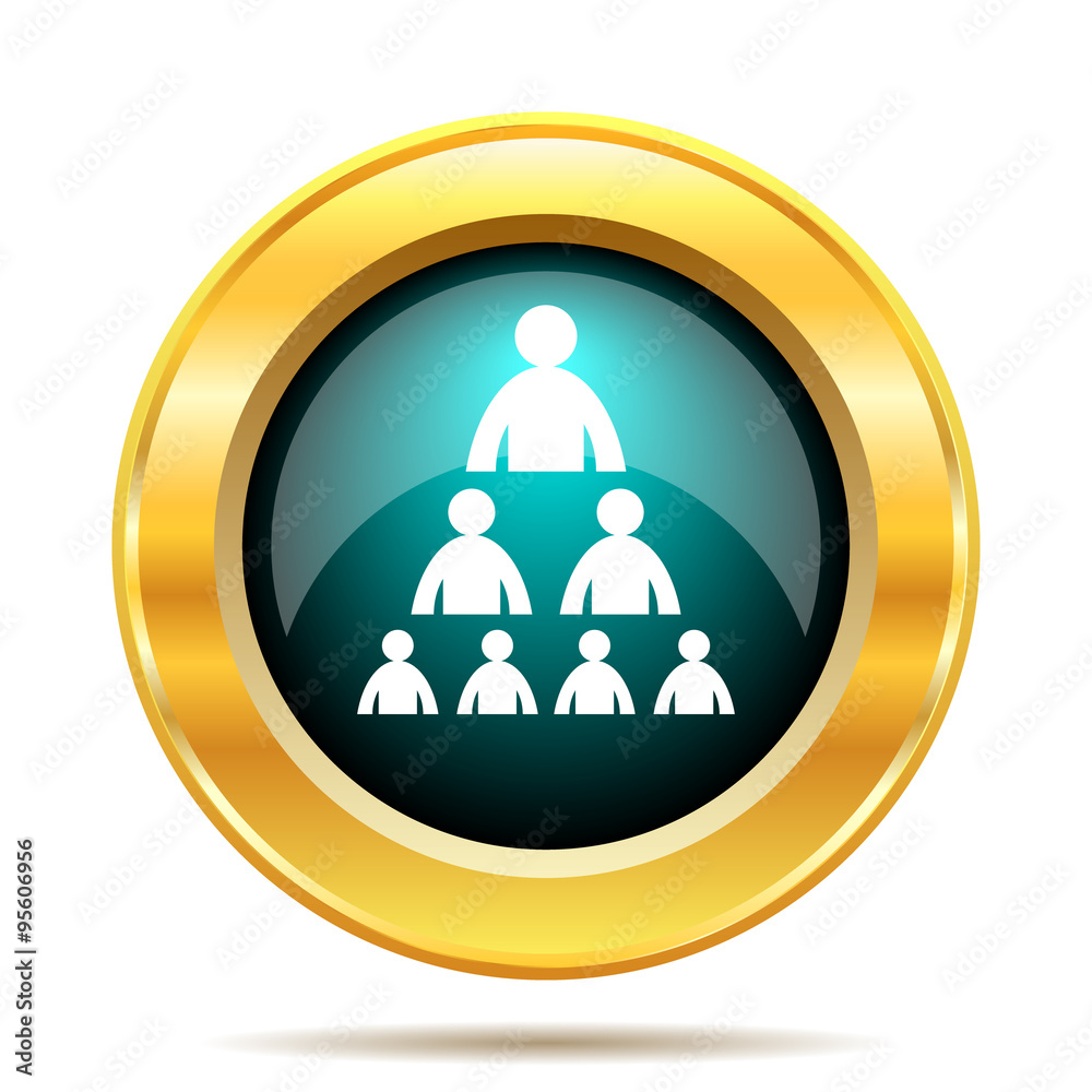 Organizational chart with people icon Stock Illustration | Adobe Stock