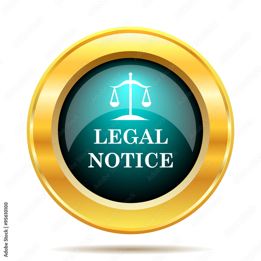 Legal notice icon Stock Illustration | Adobe Stock