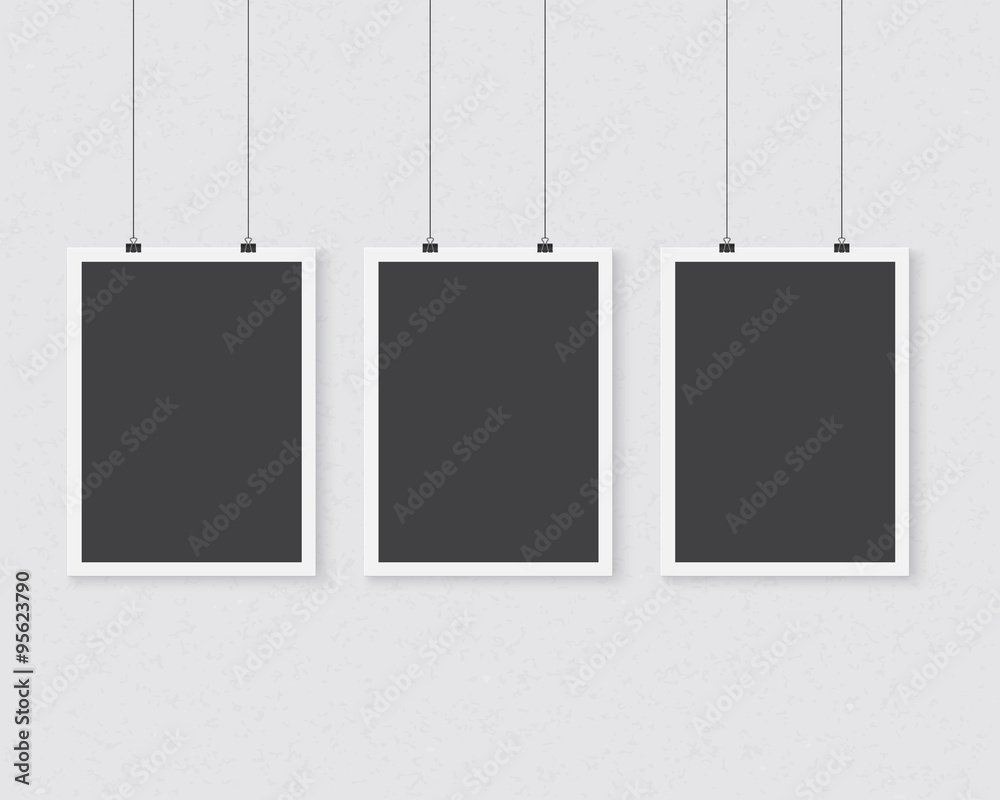 Photorealistic Vector Dark Poster Set Template. Realistic Poster Stock ...