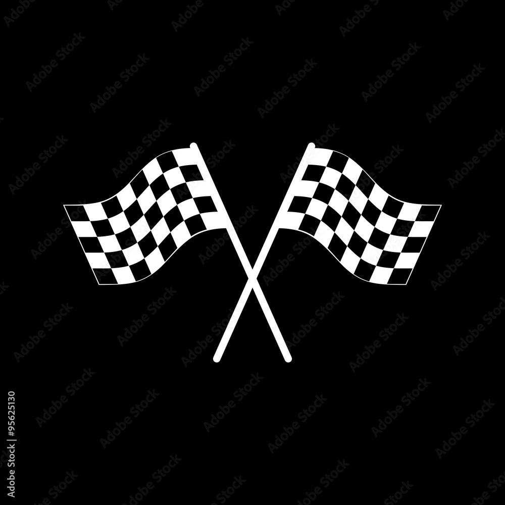 Flat Checkered Flag Vector