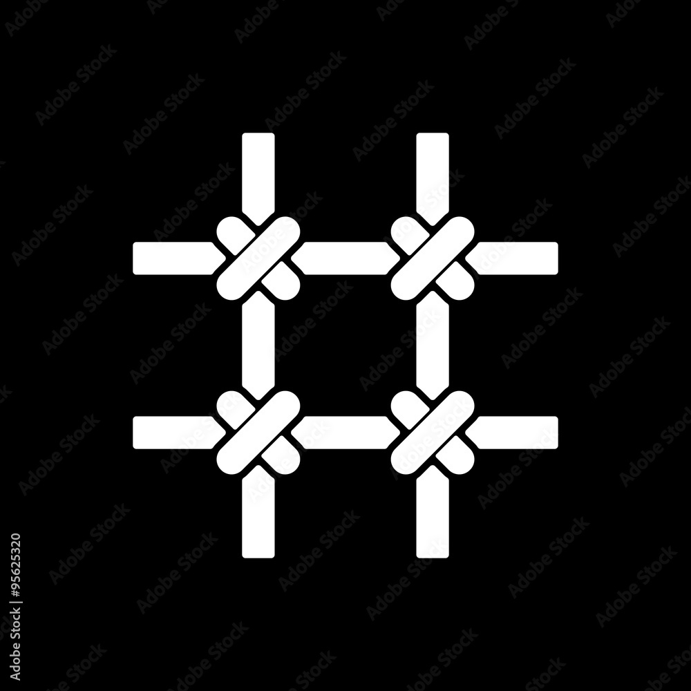 The prison bars icon. Grid symbol. Flat Stock Vector | Adobe Stock