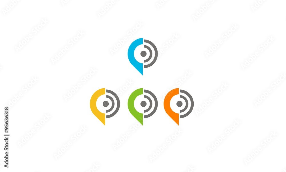 internet wireless logo template Stock Vector | Adobe Stock