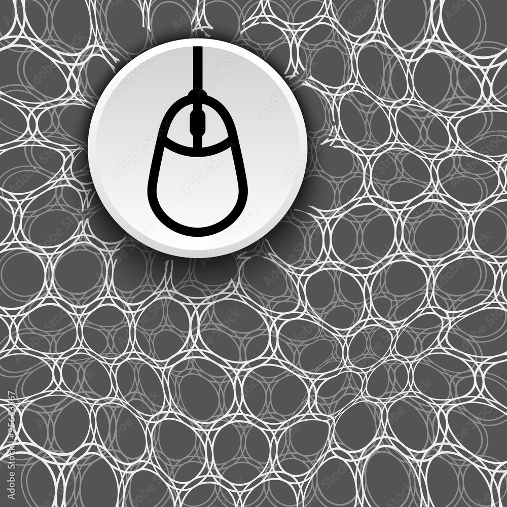 Black and white background with pattern and mouse symbol Stock Vector ...