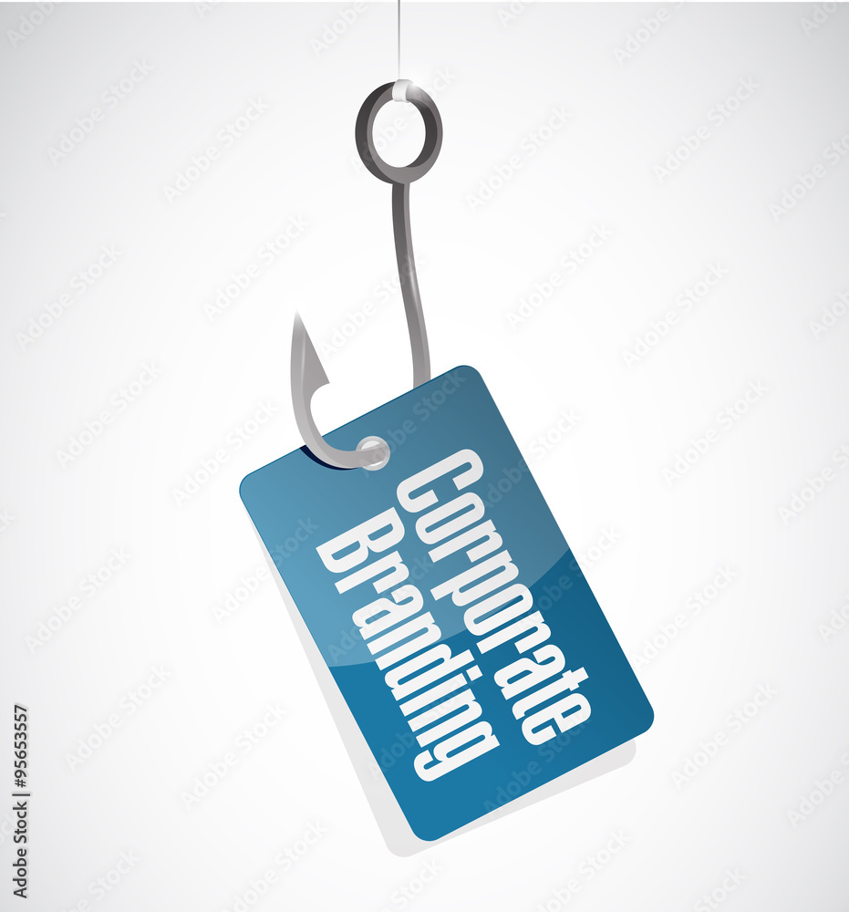 Corporate Branding hook sign concept Stock Illustration | Adobe Stock