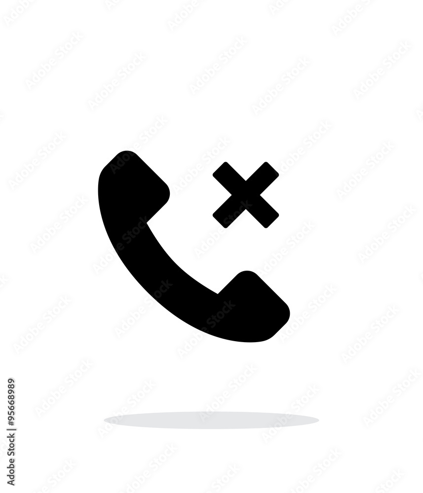 Phone call cancel simple icon on white background. Stock Vector | Adobe ...