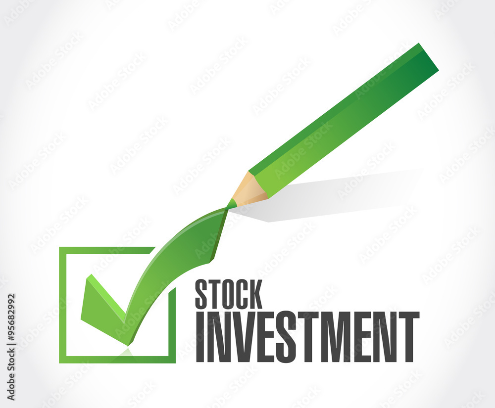 Stock Investment check mark sign concept Stock Illustration | Adobe Stock