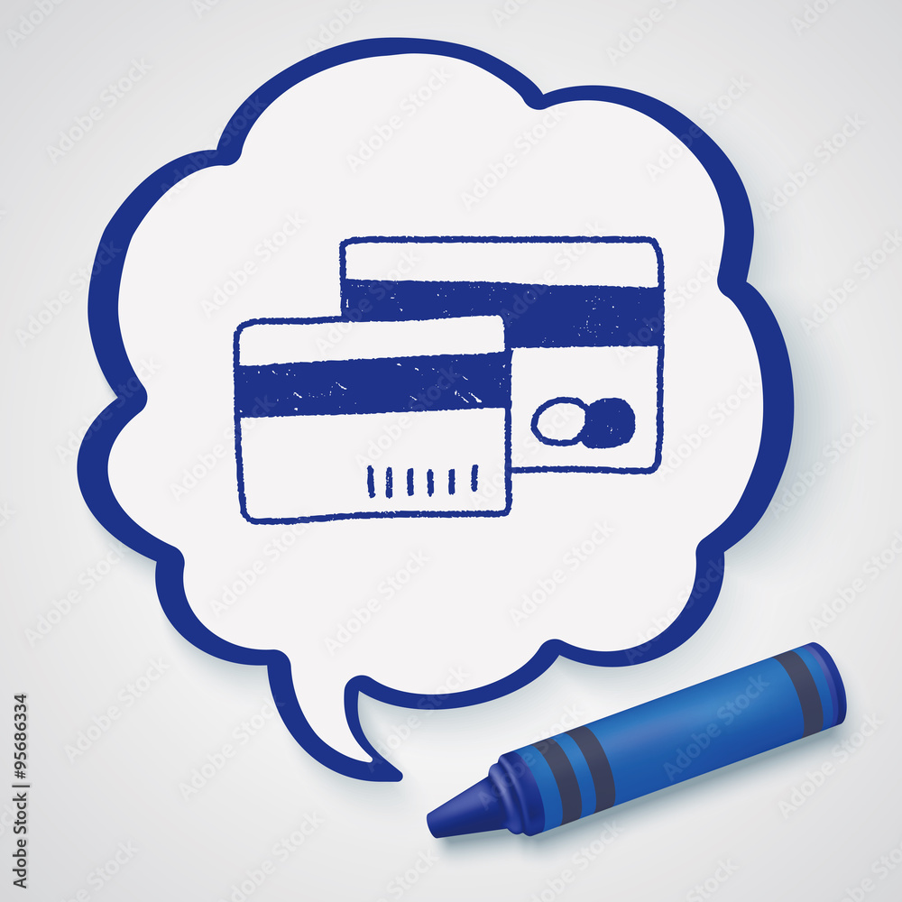 doodle credit card Stock Vector | Adobe Stock