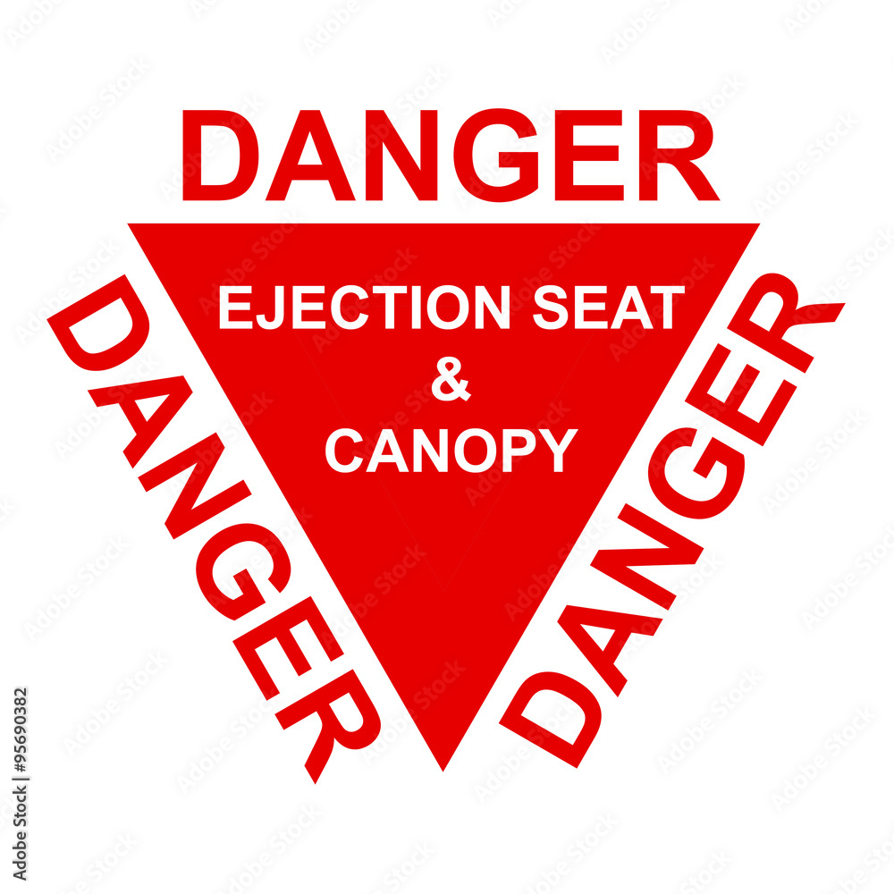 ejection seat warning sign Stock Illustration | Adobe Stock