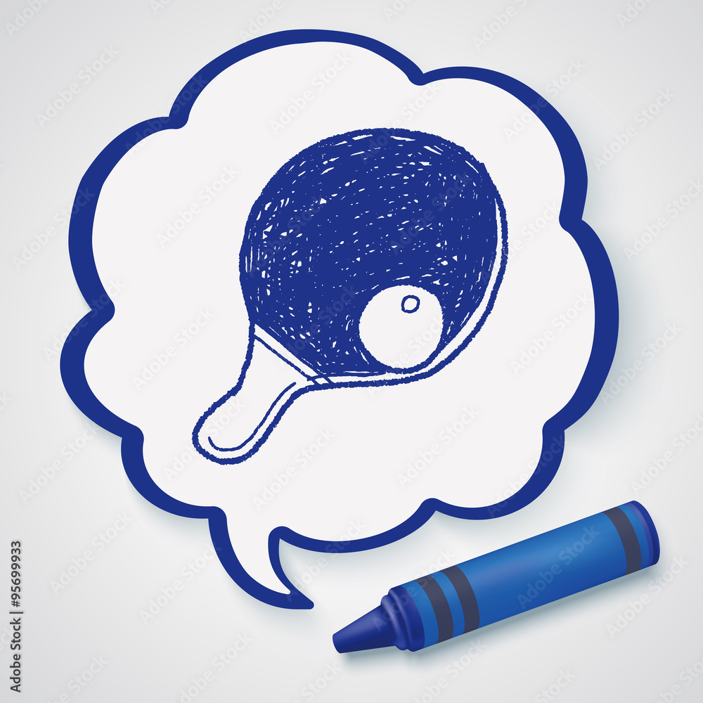 Doodle Table tennis Stock Vector | Adobe Stock