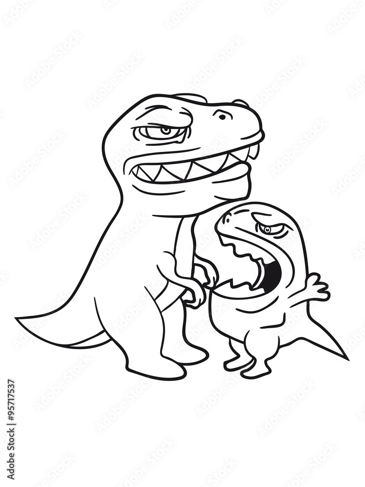 evil dangerous monsters t-rex tyrannus friends few team Stock ...