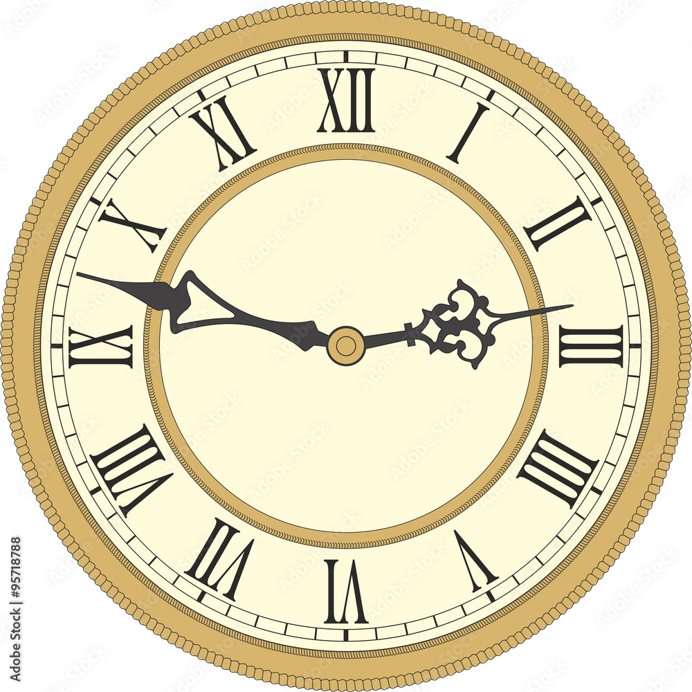 Roman Numerals Clock Clip Art