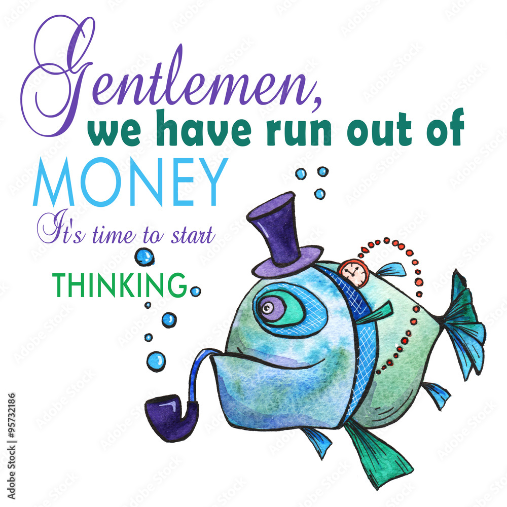 Mr. Fish With Pipe Like Gentleman ilustración de Stock | Adobe Stock