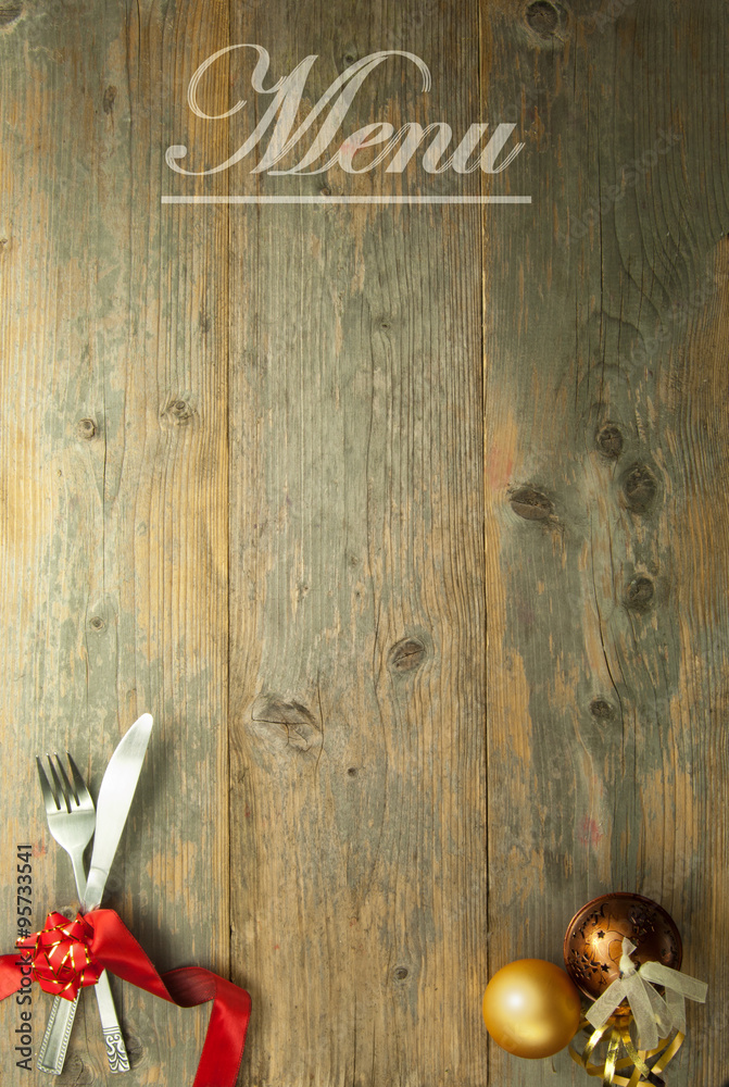 Christmas menu background card Stock Photo | Adobe Stock