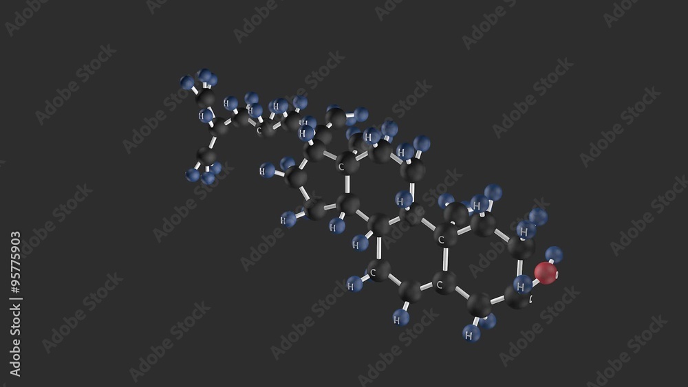 Cholesterol molecular structure.Molecular structure of cholesterol ...