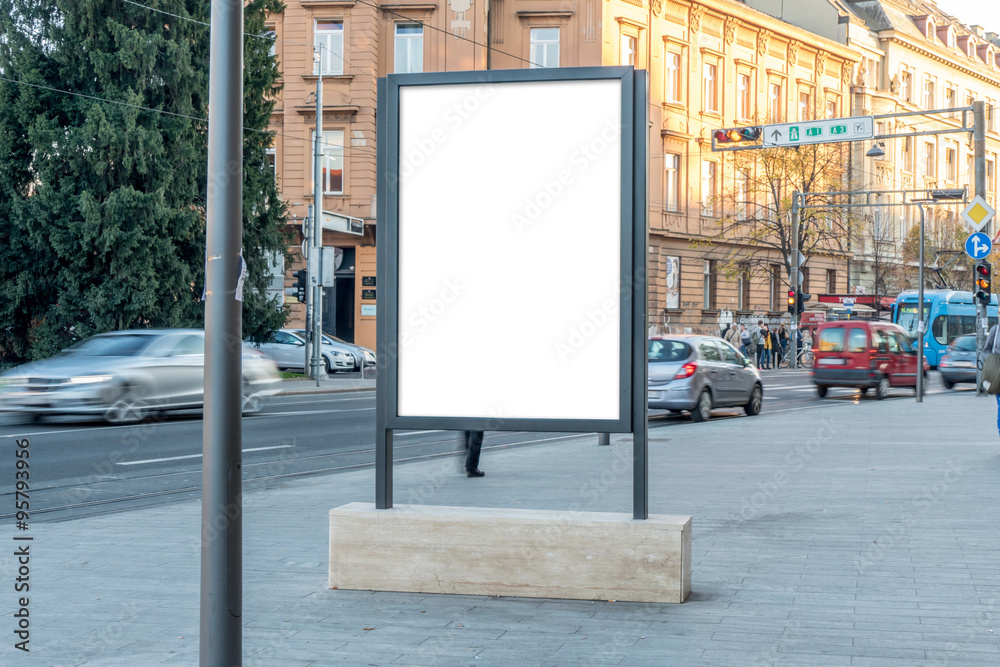 Blank billboard poster background - mock up Stock Photo | Adobe Stock
