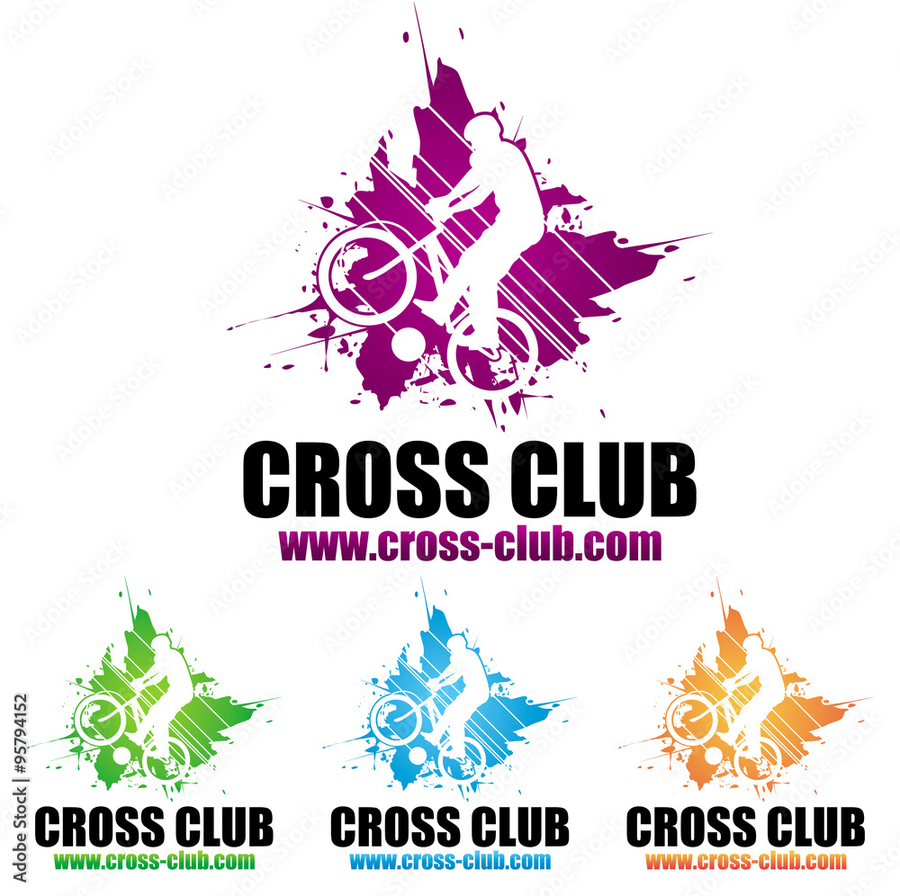 logo vélo cross Stock Vector | Adobe Stock