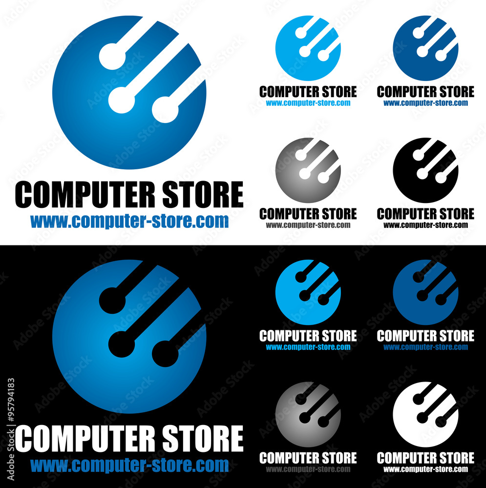 logo informatique réseau Stock Vector | Adobe Stock