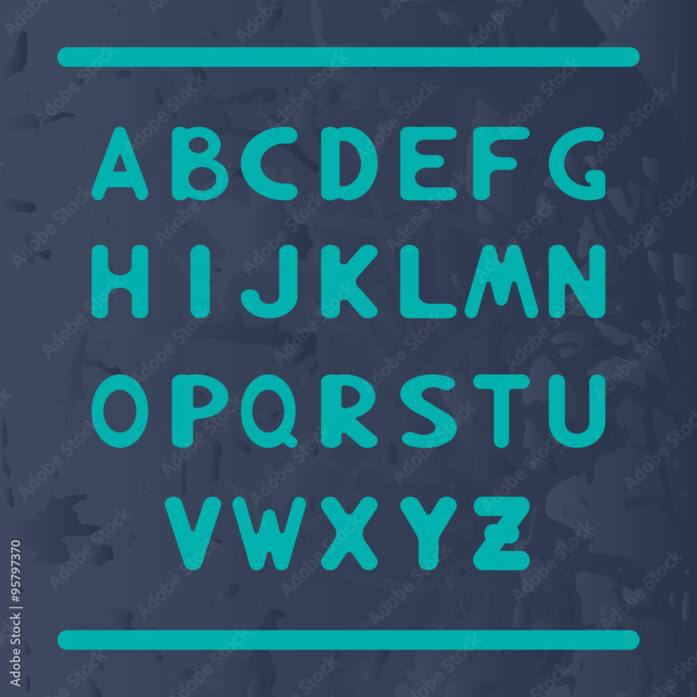 English alphabet with letters round shape Stock Vector | Adobe Stock