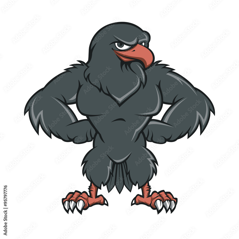 Black Hawk Cartoon Stock Vector | Adobe Stock