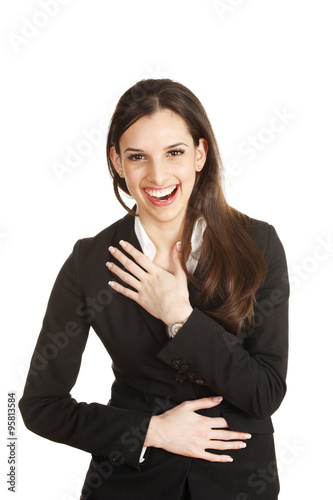 Girl Laughing Hysterically And Pointing