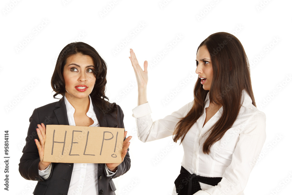 Series of shots demonstrating lack of communication. One woman holds ...