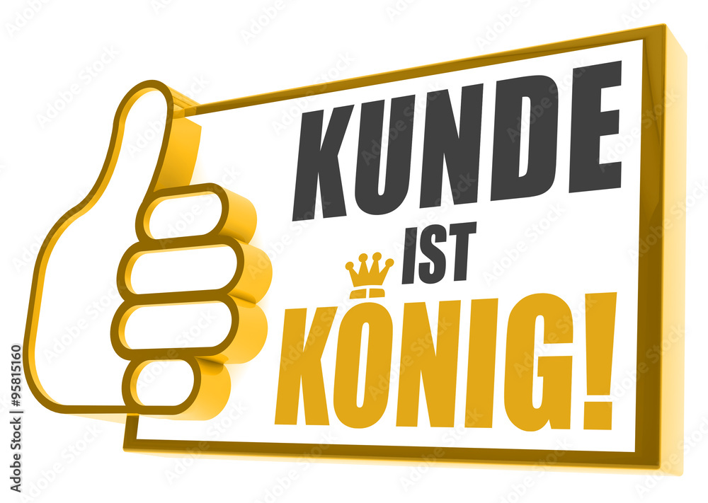 Kunde ist König! Button, Icon Stock-Illustration | Adobe Stock