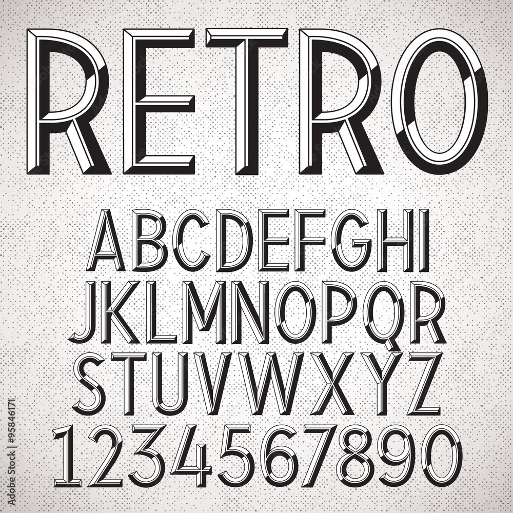 Vector Metal Embossed Font Stock Vector | Adobe Stock