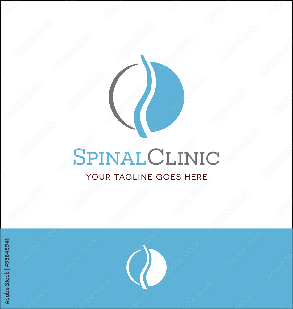 abstract spine logo for orthopedic clinic or informative website. Stock ...