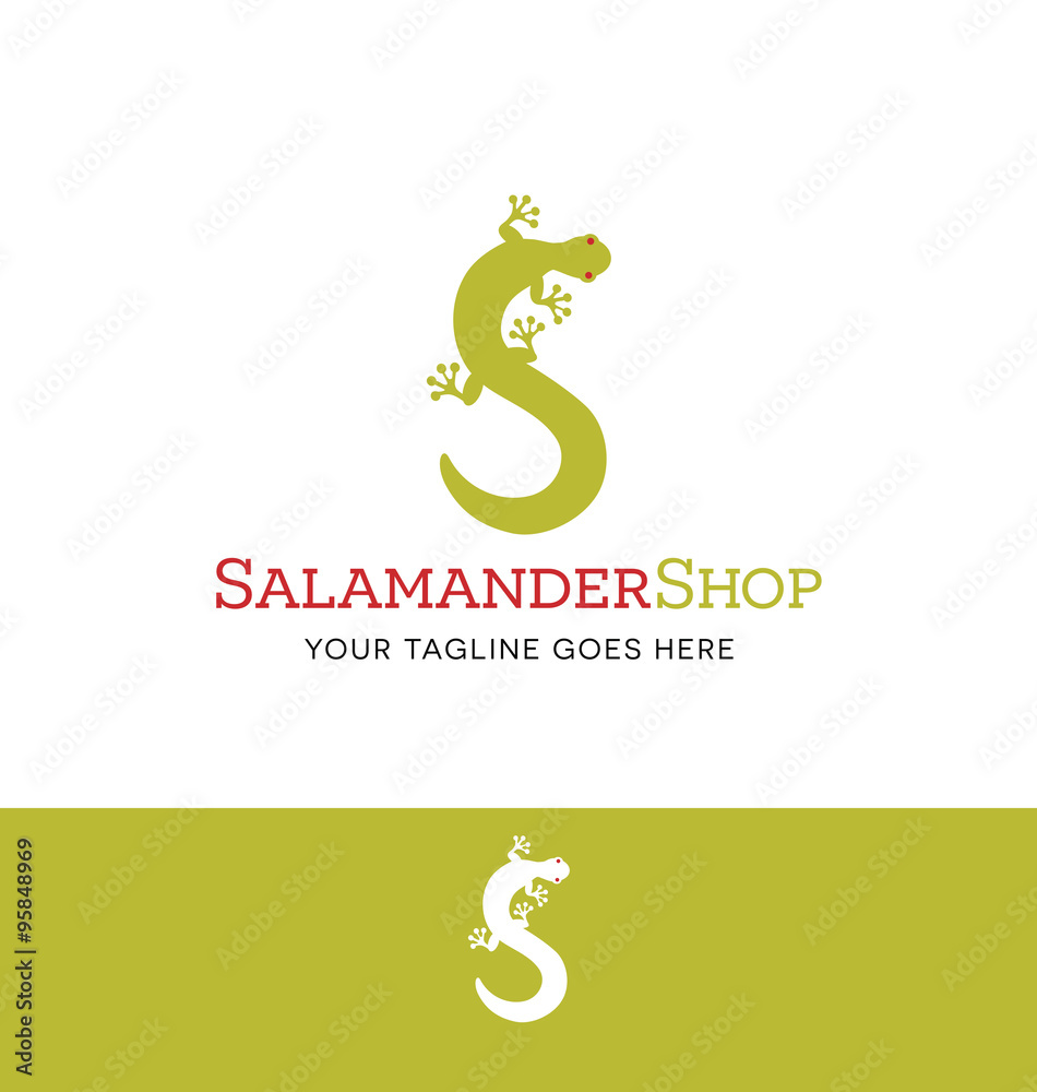 salamander logo for creative business, shop or website Stock Vector ...