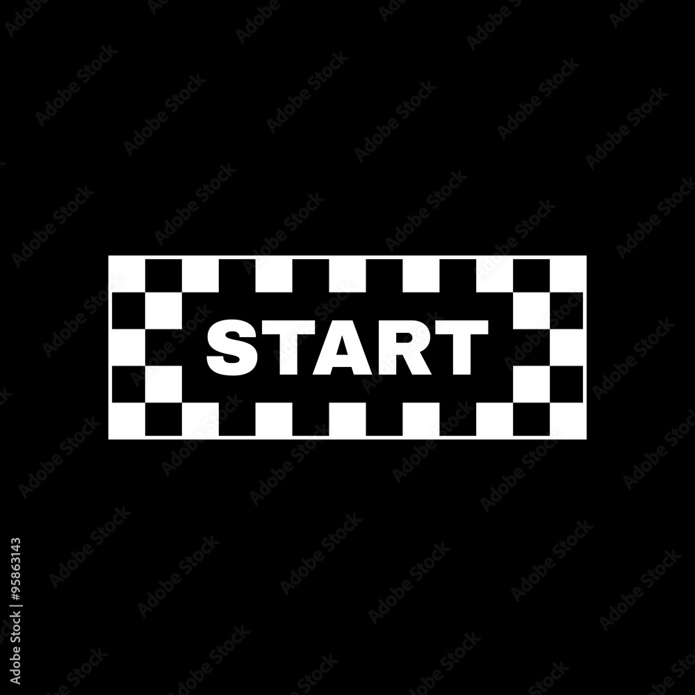 The start icon. Start symbol. Flat Stock Vector | Adobe Stock
