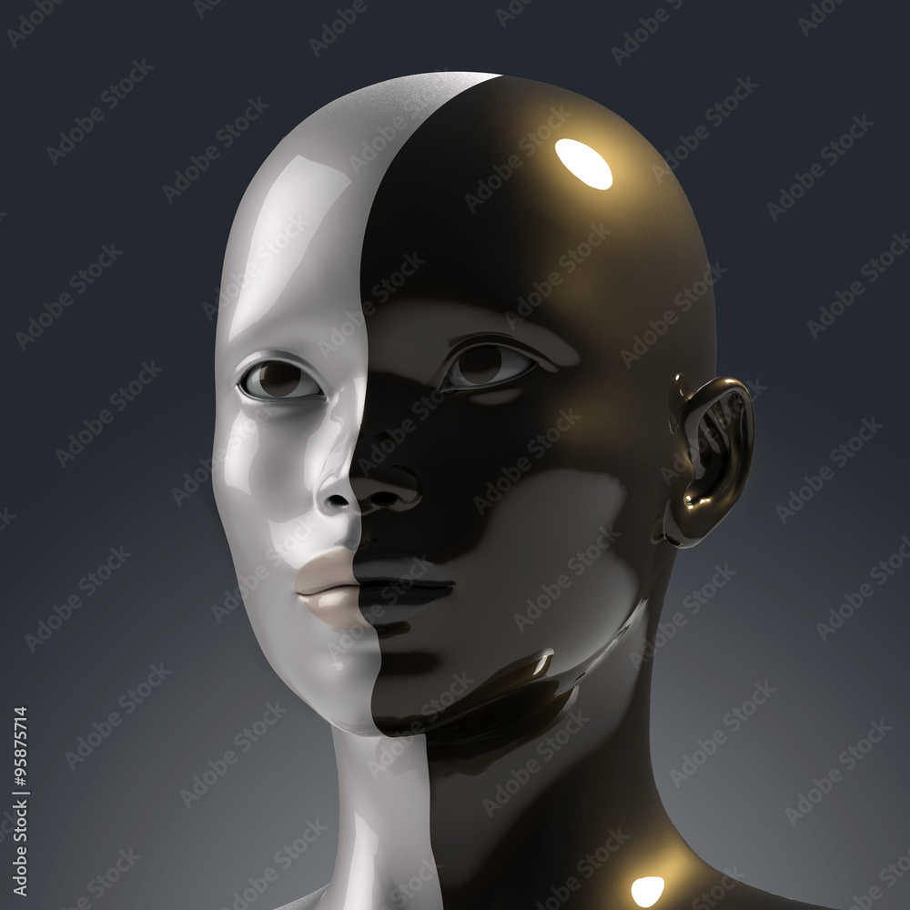 two faces in one Stock-Illustration | Adobe Stock