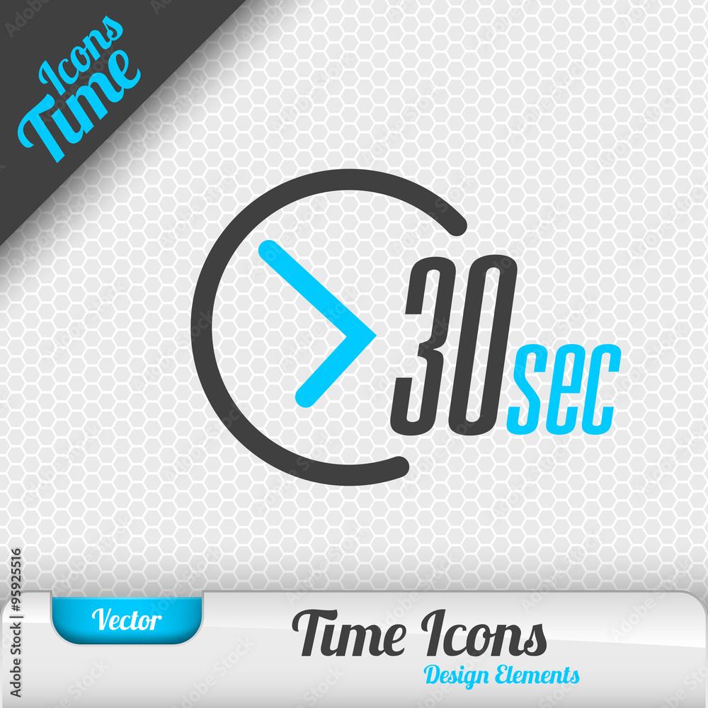 Time Icon 30 Seconds Symbol Vector Design Elements Stock Vector | Adobe ...