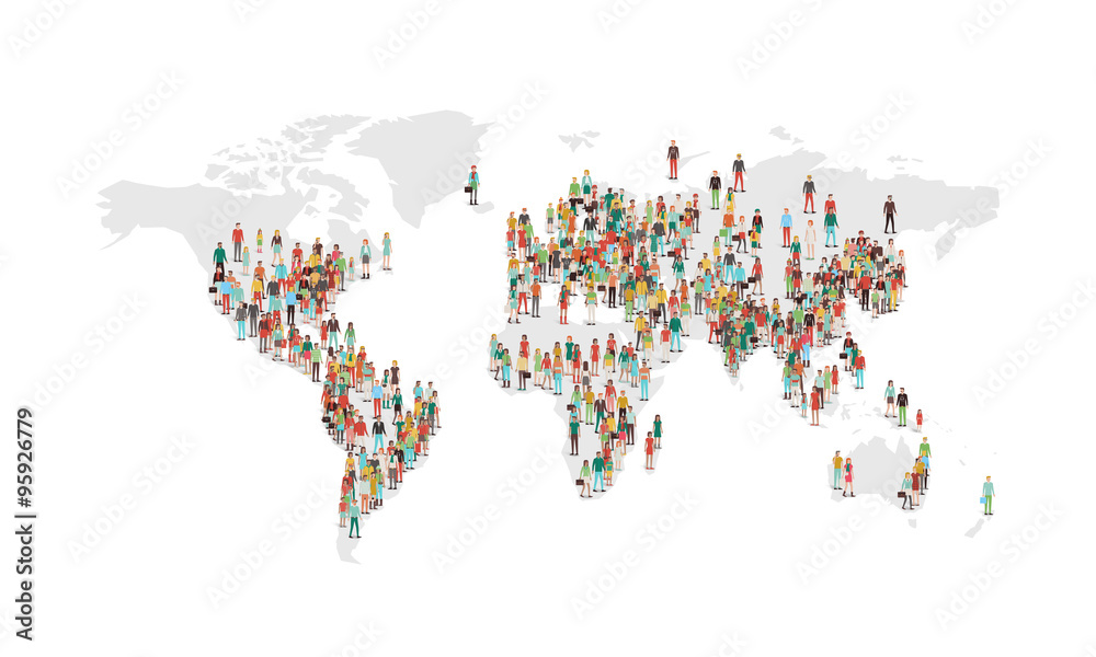 World population density map Stock Vector | Adobe Stock