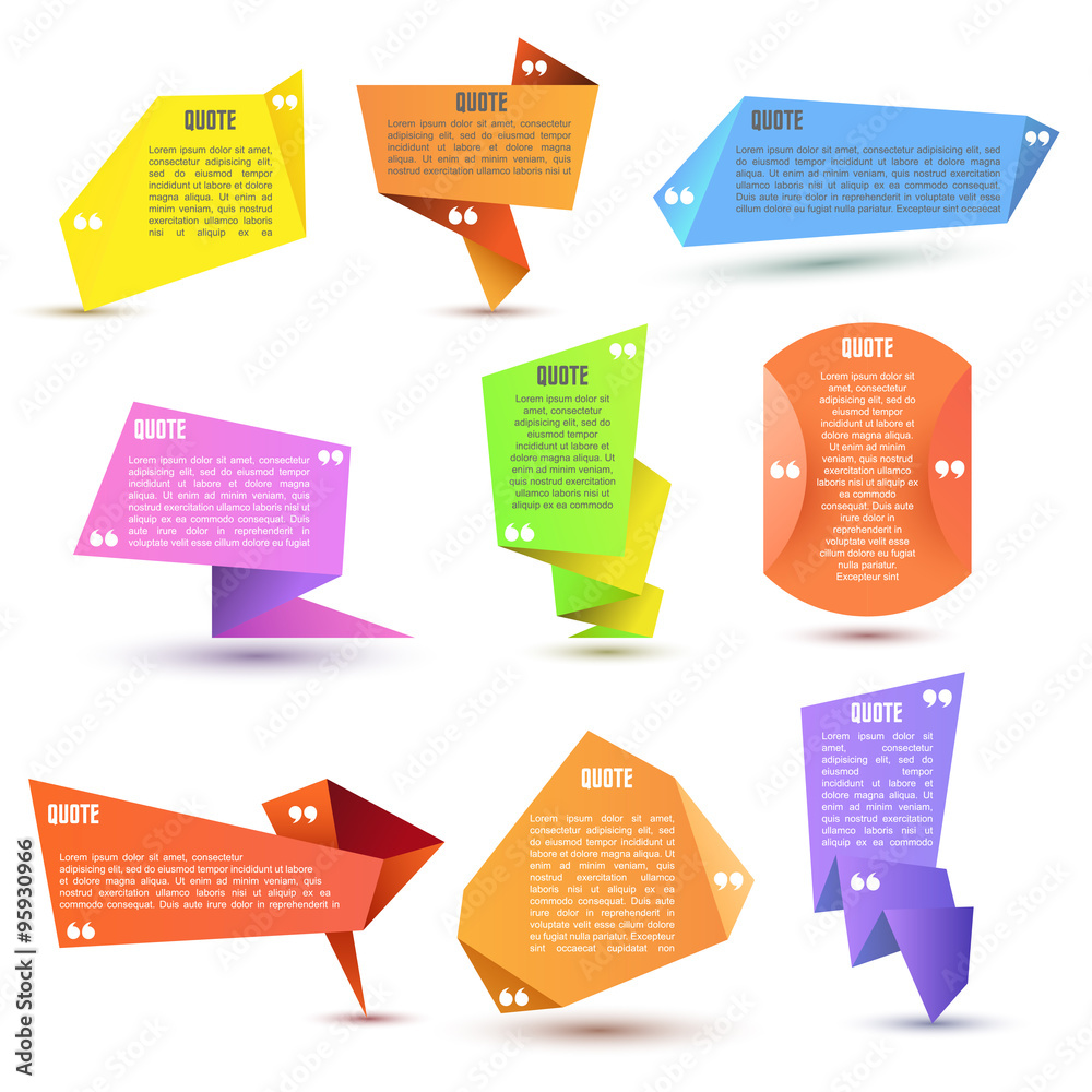 Quote shapes template set Stock Vector | Adobe Stock
