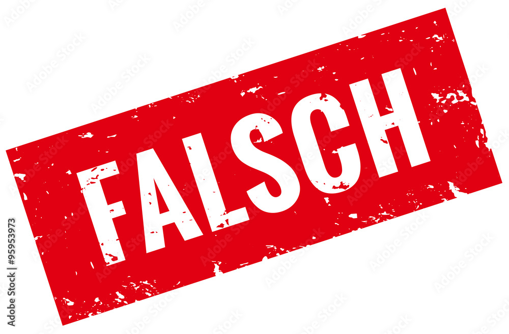 Stempel Grunge rot Falsch Stock-Vektorgrafik | Adobe Stock