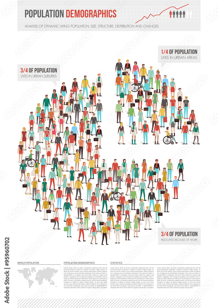 Population demographics report Stock Vector | Adobe Stock