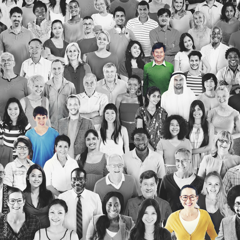 Multiethnic Group of People with Colorful Outfit Concept Stock Photo ...