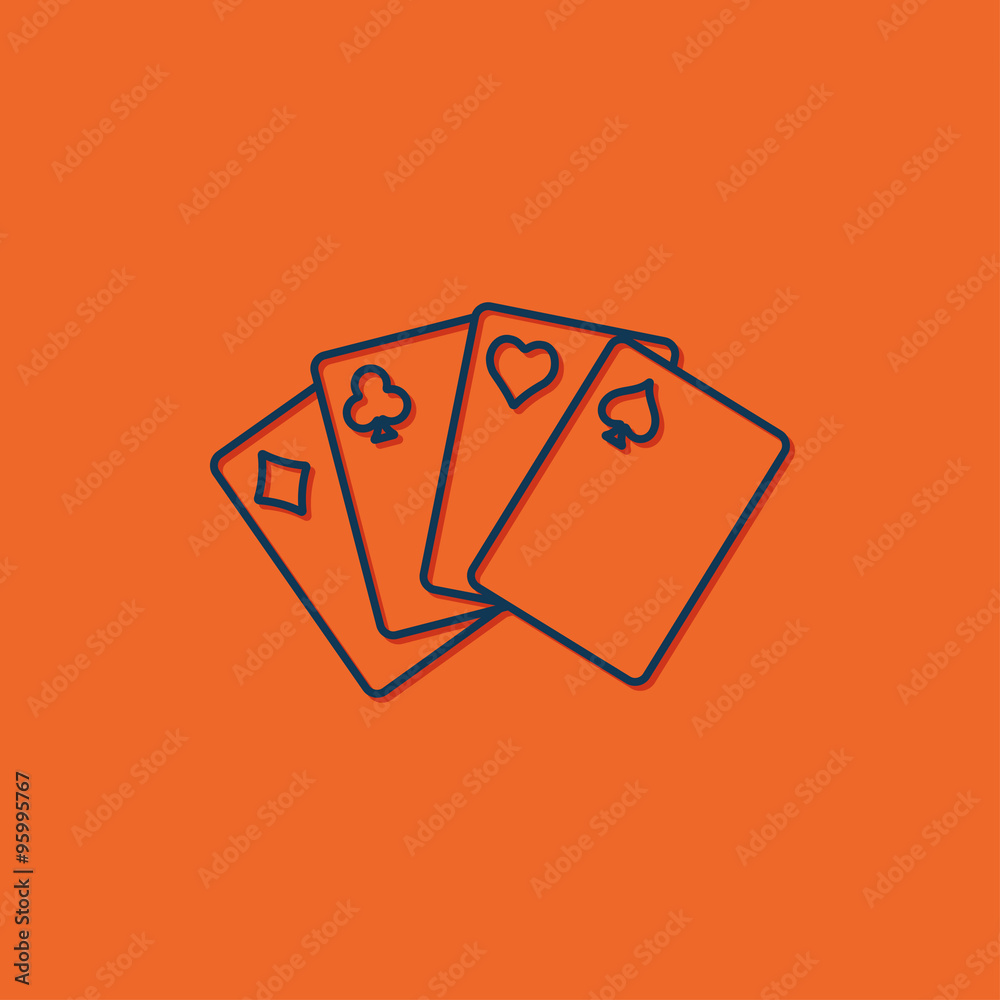 Vector game cards icon Stock Vector | Adobe Stock